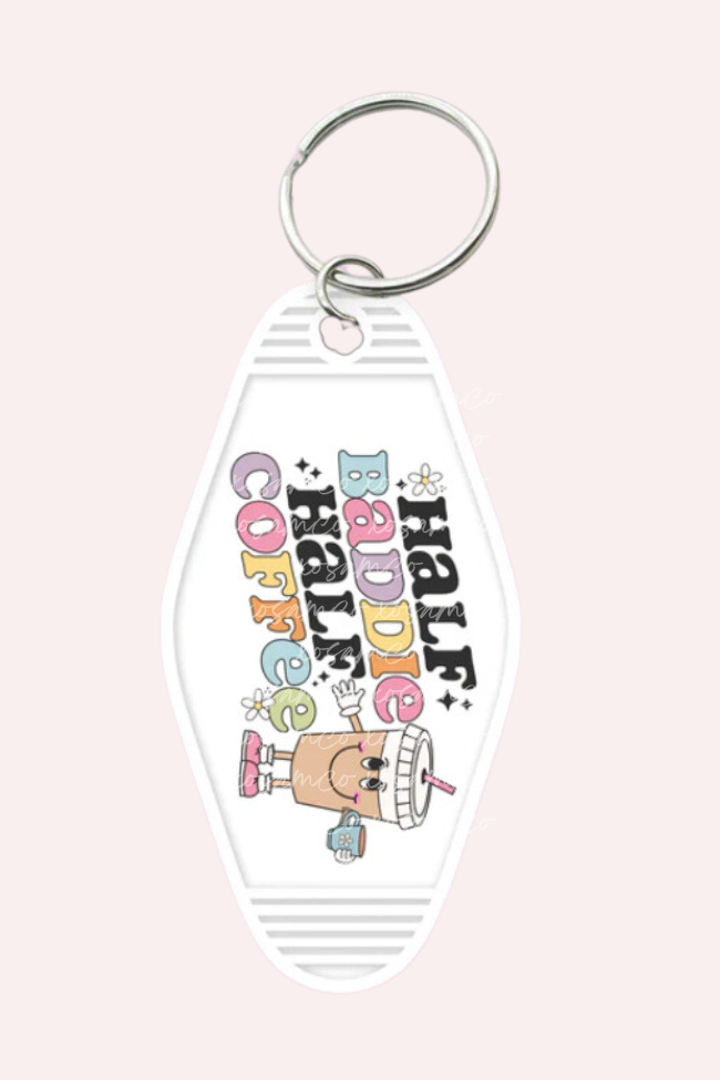 Half Baddie, Half Coffee Keychain – XO SAM CO.